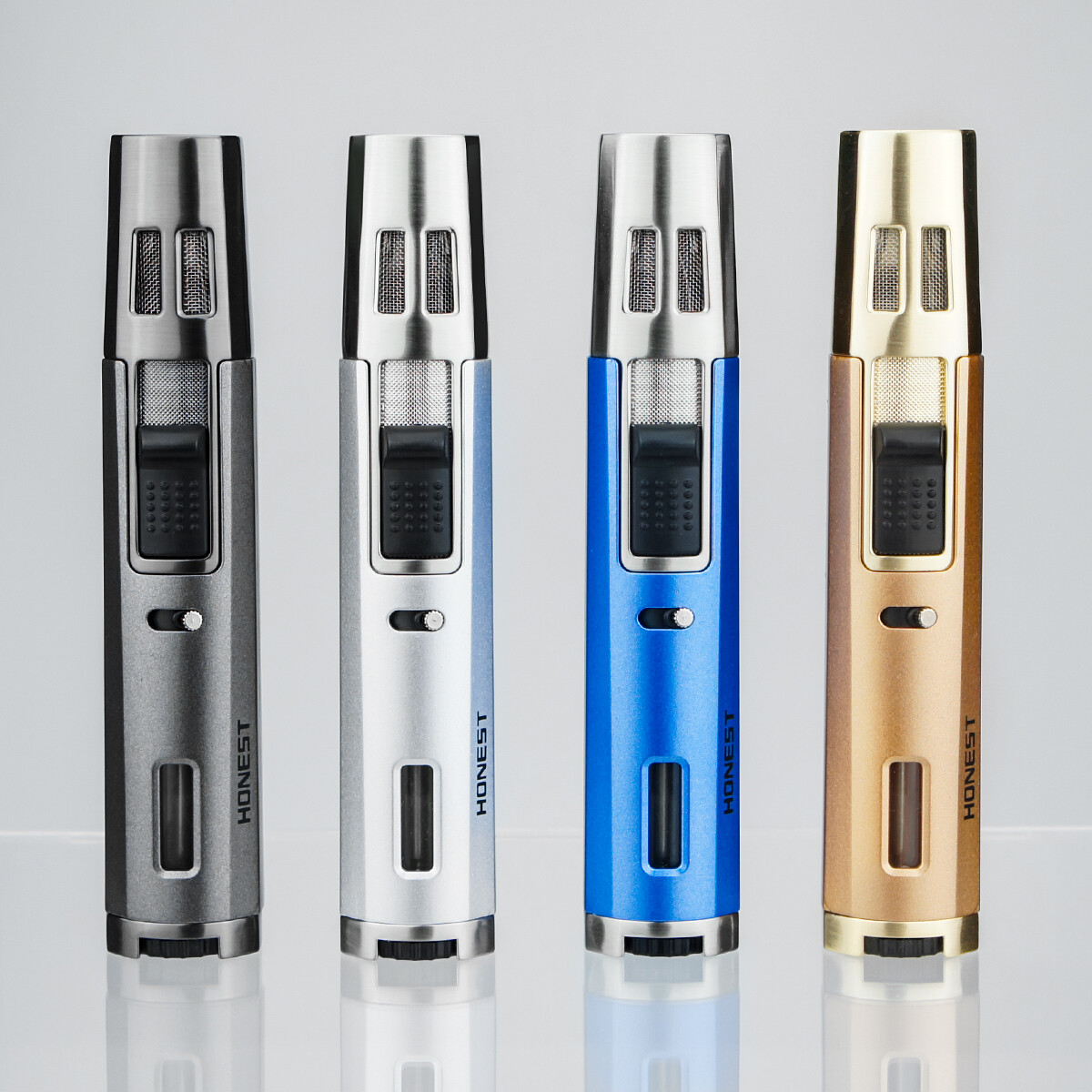 2PCS Refillable Butane Torch Lighter Adjustable Cigar Lighter 2Jet ...