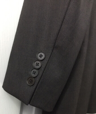 Coppley Minelli Men’s 40S Brown Birds Eye 2-Piece Suit 100% Wool Pants ...