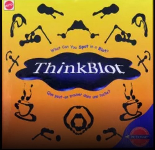"Thinkblot"Board Game What Can You Spot In A Blot Mattel 2000 Adult ...