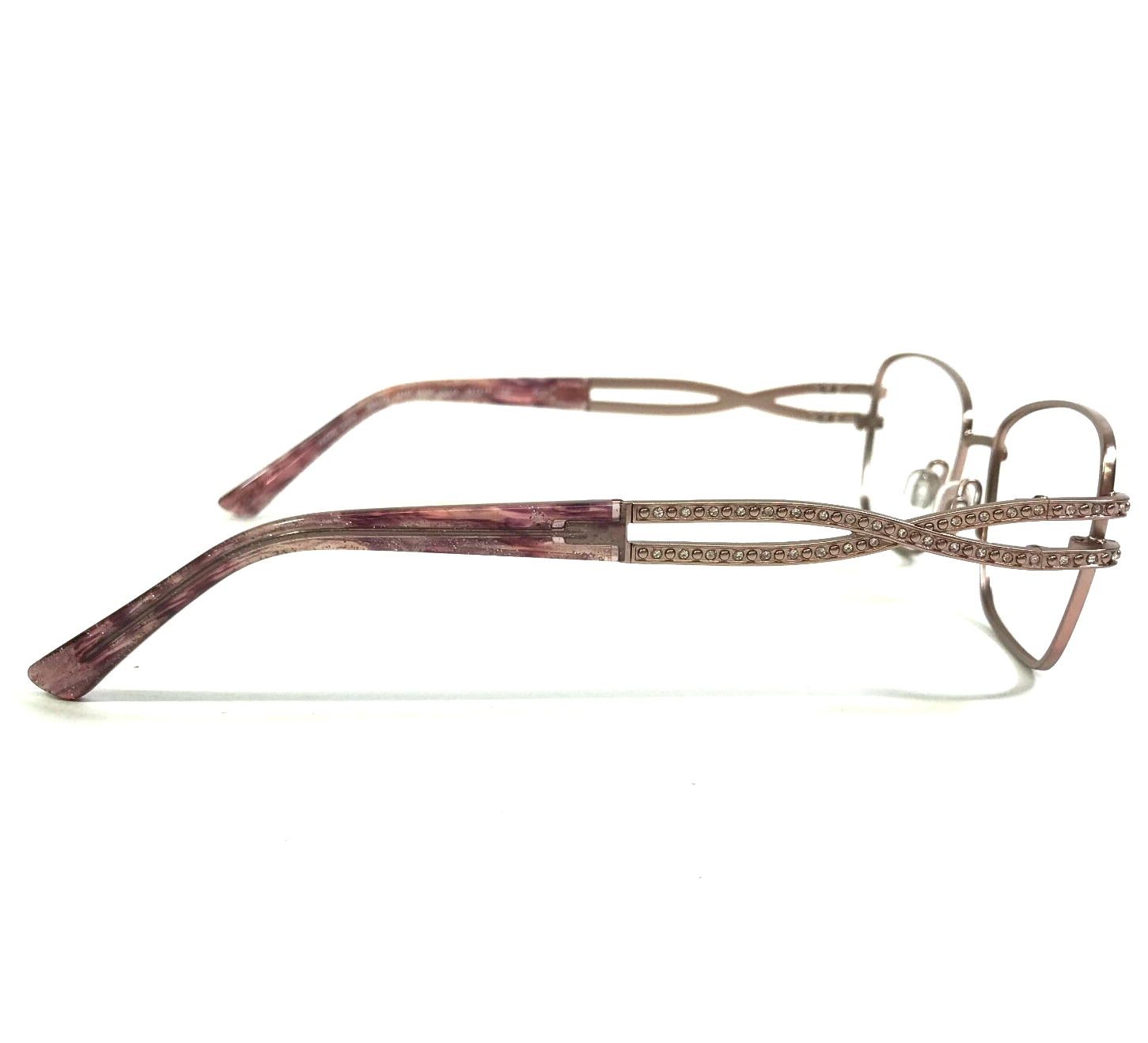 Bebe Eyeglasses Frames BB5173 770 ROSE GOLD Cat Eye Swarovski Crystals ...