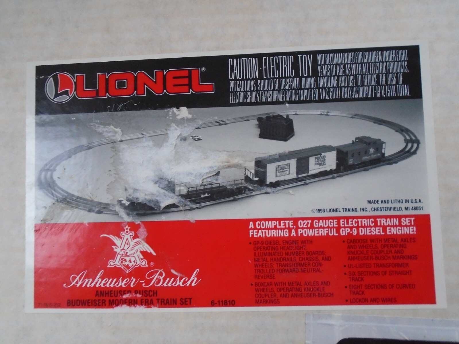 NB Lionel 6-11810 O/27Gauge Anheuser Busch Promotional Diesel Freight ...