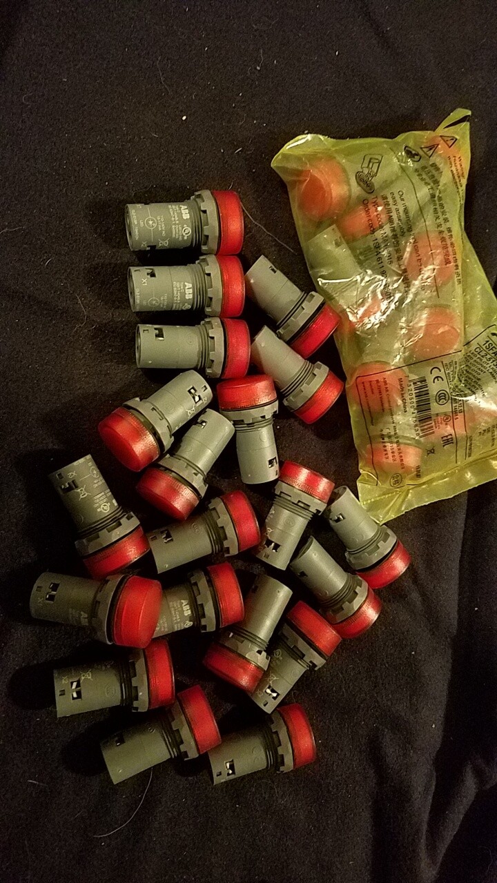 ABB RED LIGHT CL2-513R RED LED TYPE C 110VAC TO 130VAC 22MM | eBay