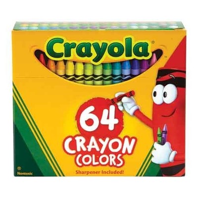 Crayola Original Crayons 64/Pk w/Sharpener Asst Colors Non-Toxic Fun ...