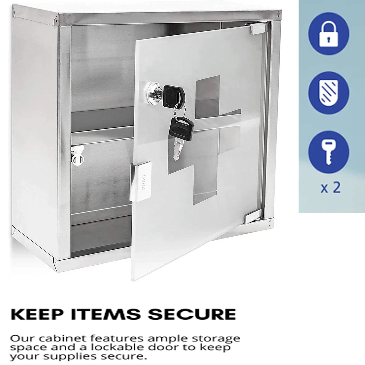 Stainless Steel Lockable First Aid Cabinet | Cabinets Matttroy