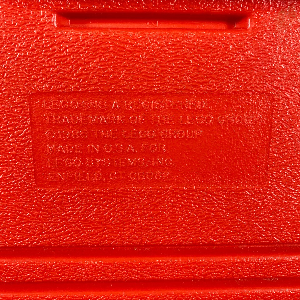 Vintage 1985 LEGO RED Plastic Storage Container Travel Carry Case Snap ...