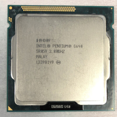 Intel Pentium G640 2.8GHz SR059 Socket LGA 1155 Dual Core Processor ...