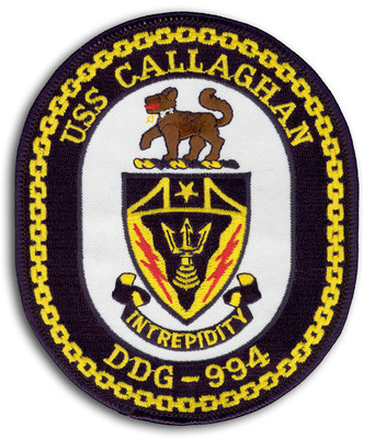 US Navy DDG-994 USS CALLAGHAN Guided Missile Destroyer Ship Crest Patch ...