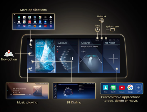 Android 13.0 Car GPS Navigation 12.3" Wifi Carplay For BMW X3/X4 F25 ...