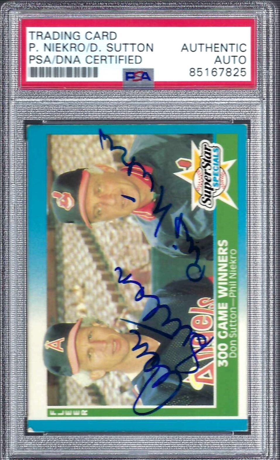 1987 Fleer #626 Don Sutton Phil Niekro PSA/DNA Dual Signed Auto ...