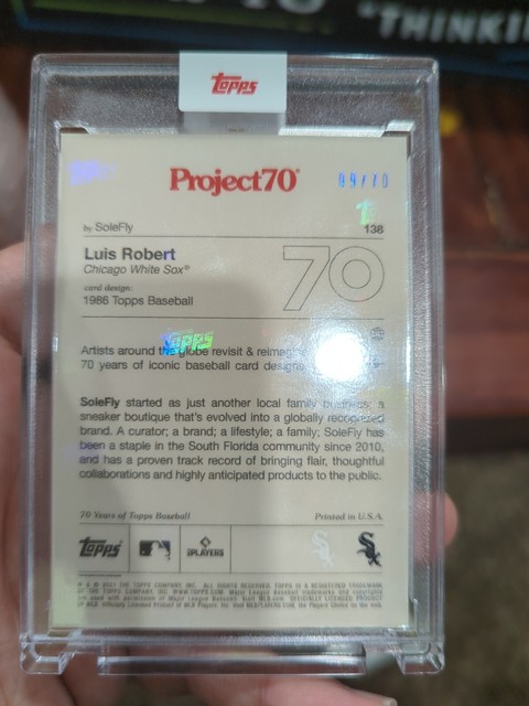 2021 Topps Project 70 - SoleFly Rainbow Foil 1986 Topps Baseball #138 ...