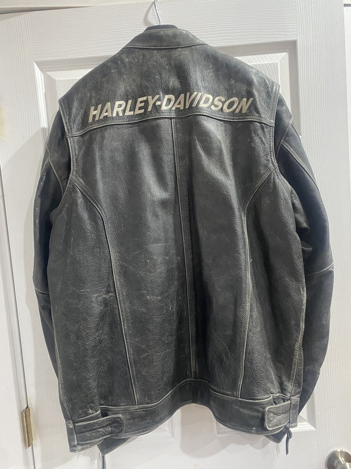 Harley Davidson Men's Boulevard Distressed Leather 2XLT Jacket 97170 ...