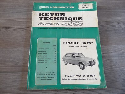 Fiche Technique Renault 16 Ts