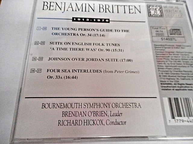 Benjamin Britten: The Young Person's Guide to the Orchestra; Suite on ...