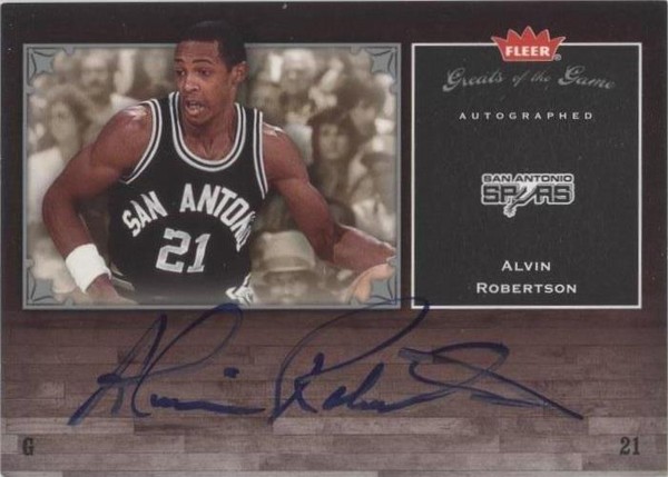 2005-06 Fleer Greats of the Game - Autographed #GG-AR Alvin Robertson ...
