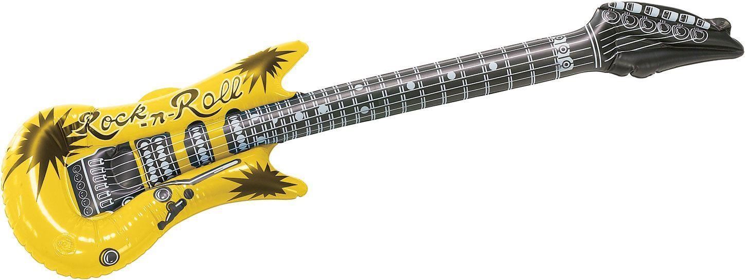 2 Large Inflatable Blow Up Guitars Fancy Dress Party Musical Disco Rock ...