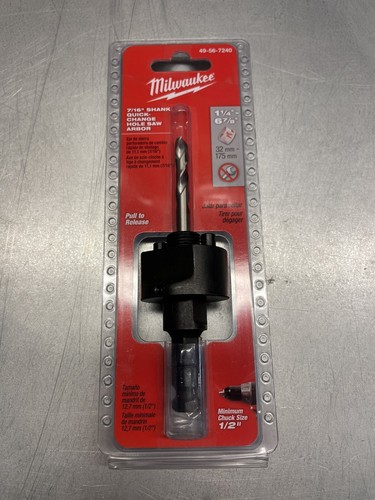 Milwaukee 49-56-7240 7/16" Shank Quick-Change Hole Saw Arbor. NEW. | eBay