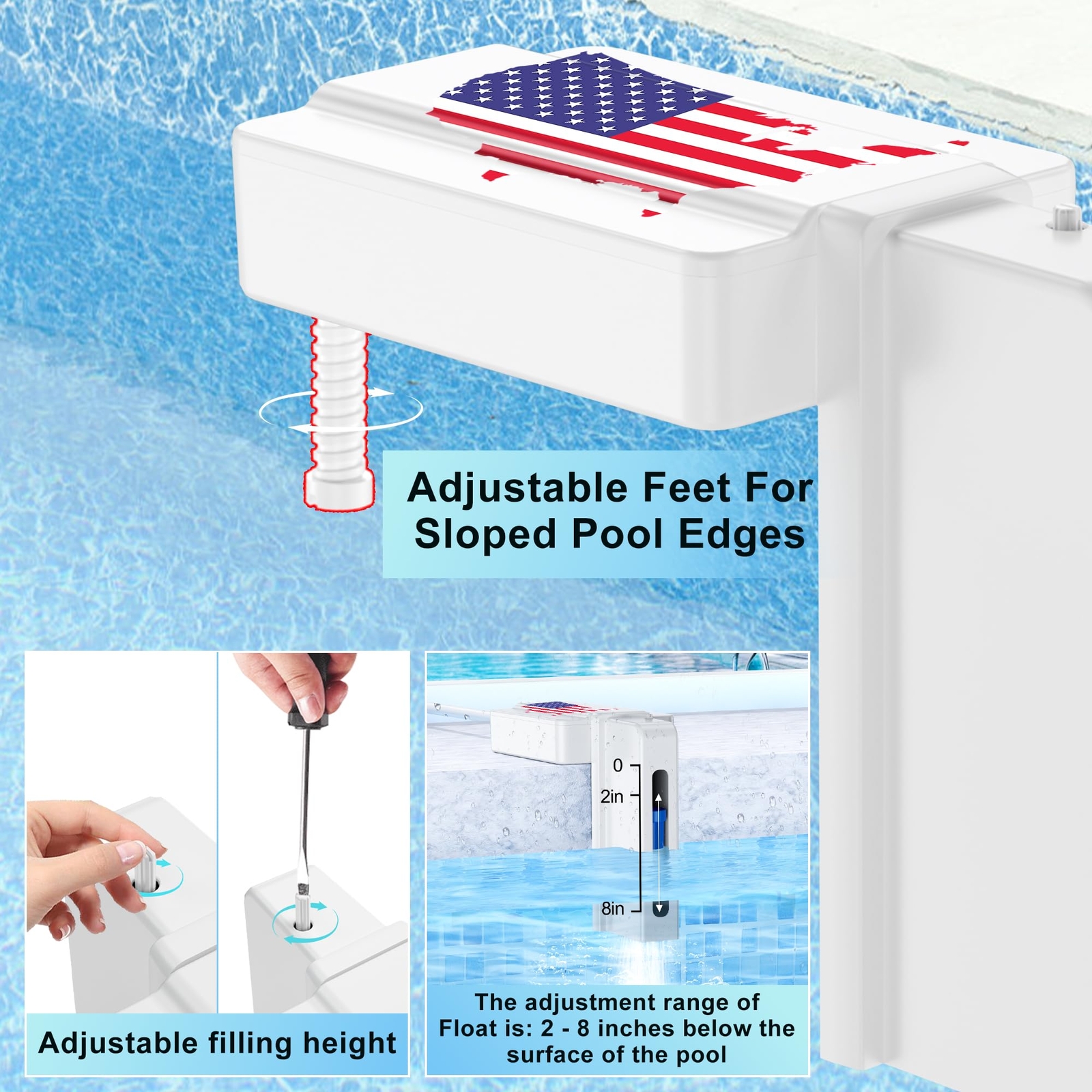 Caxendaz Pool Water Leveler Auto Fill, Automatic Pool Filler for ...