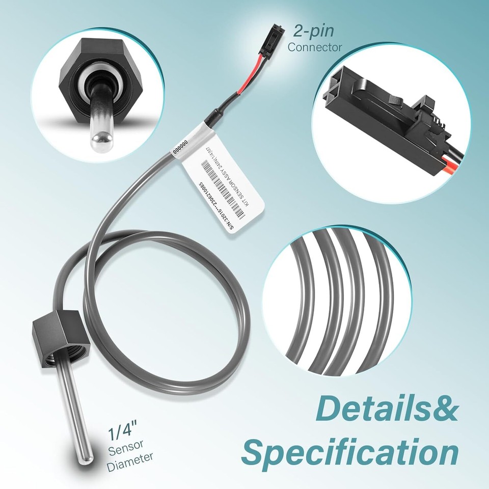 2 Pack Hot Tub Sensor for Balboa Spa Heater M7 30344 30042 - 24" Temp ...