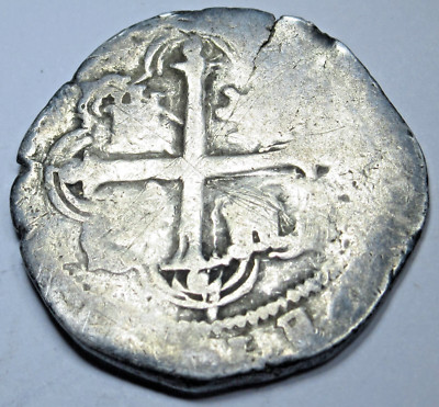 1589-1617 OMF Spanish Mexico 1 Reales 1500's-1600's Colonial Pirate Cob ...