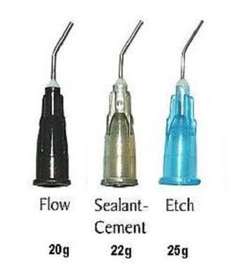 Dental Pre-Bent Applicator Tips 20 Ga Black Flow Composite Syringe ...