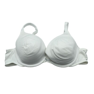 Cacique Womens Boost Plunge Underwire Bra White Cotton & Spandex ...