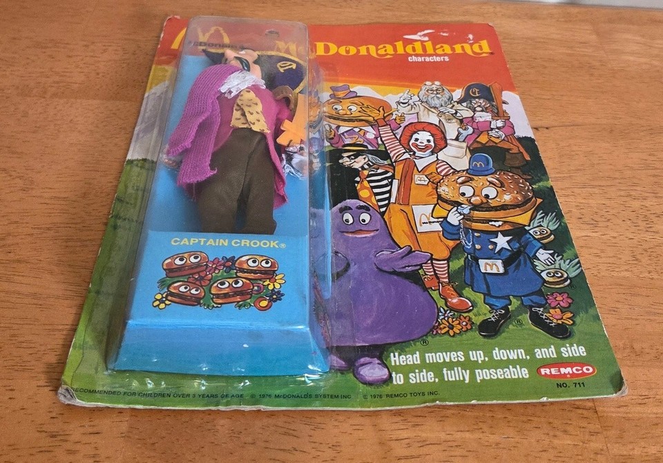 New Remco McDonald's McDonaldland Captain Crook 6" Action Figure Sealed ...
