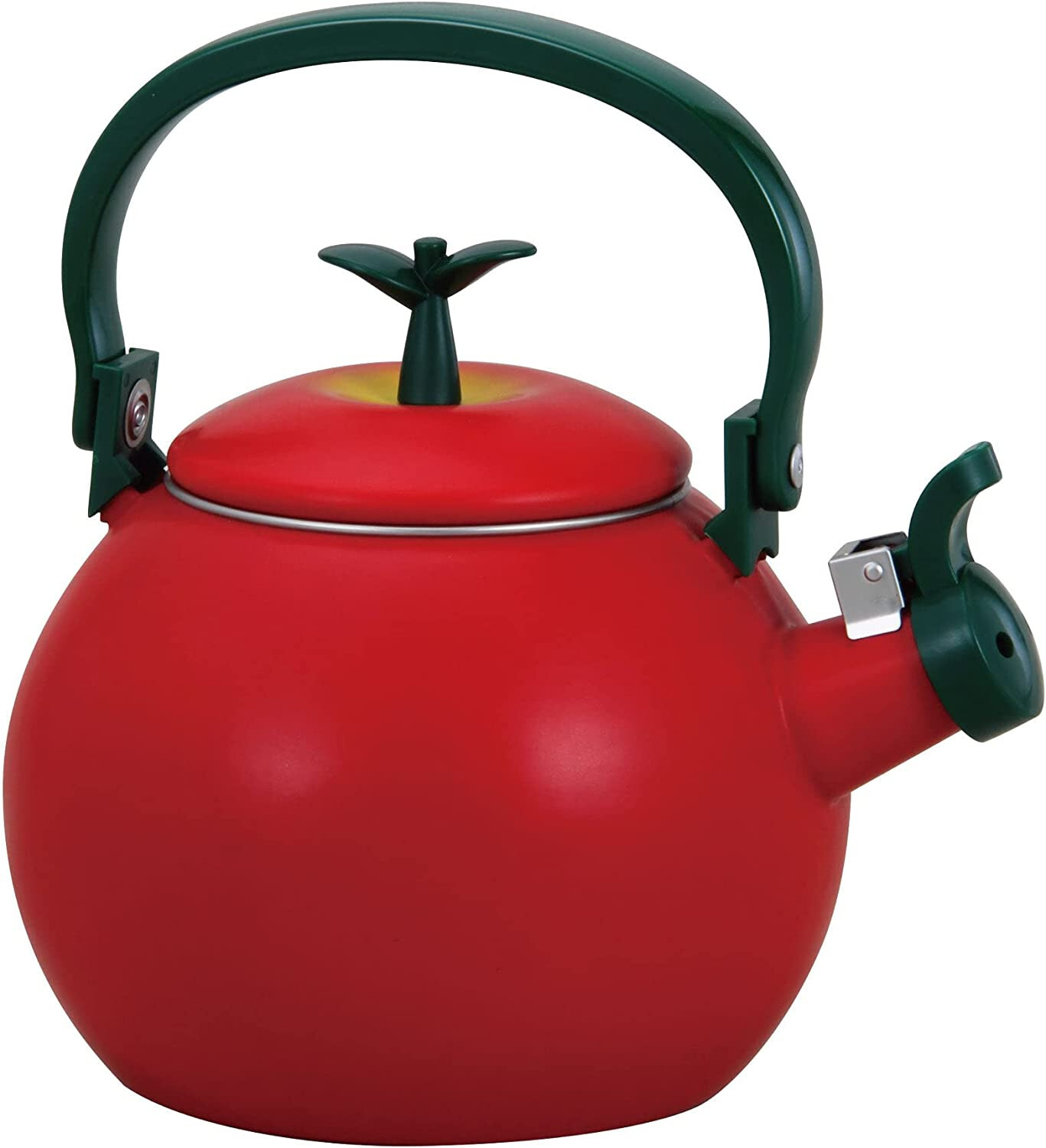 Supreme Novelty Enamel 1.6 Quart Whistling Stovetop Kettle, Apple *NEW ...