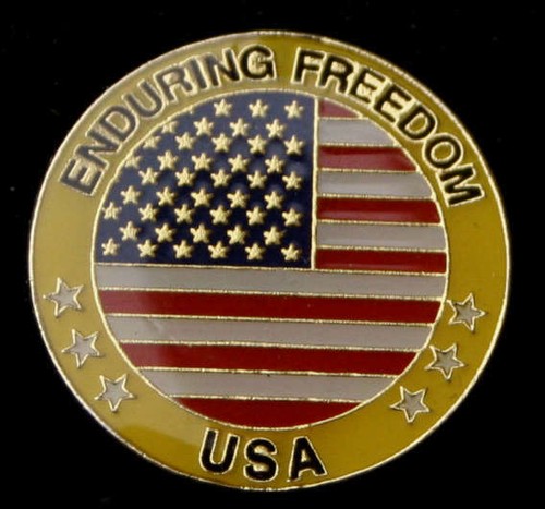 OPERATION ENDURING FREEDOM HAT LAPEL PIN OEF US ARMY MARINES NAVY AIR ...