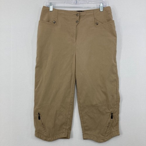 Jamie Sadock size 12 Tan Light Brown Activewear Golf Capri Pants Sports ...