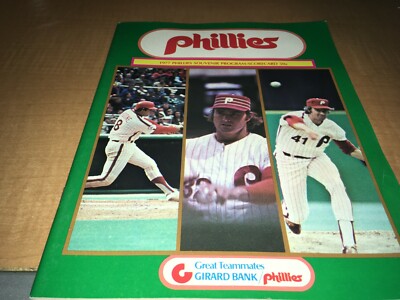 Philadelphia Phillies 1977 Baseball Program Magazine Carlton Boone ...