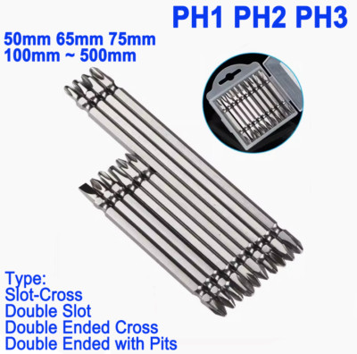 Double Ended Magnetic Cross Screwdriver Bit PH1 PH2 PH3 Driver Bits ...