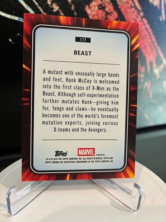 2025 Topps Chrome Marvel Beast Orange Lava Refractor /25 | eBay