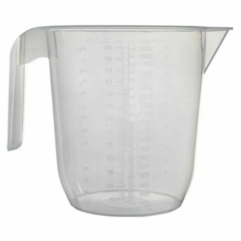 Metaltex Plastic Measuring Jug 2 Litre Clear/White 8002522426353| eBay