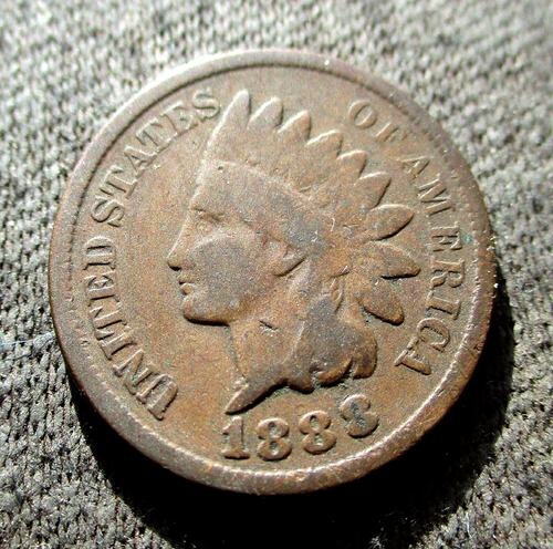 OLD COIN UNITED STATES OF AMERICA 1 CENT 1888 INDIAN HEAD PENNY ...