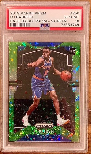 2019-20 Prizm - RJ Barrett Neon Green Fast Break Prizm 5/5 RC Pop 1 | eBay