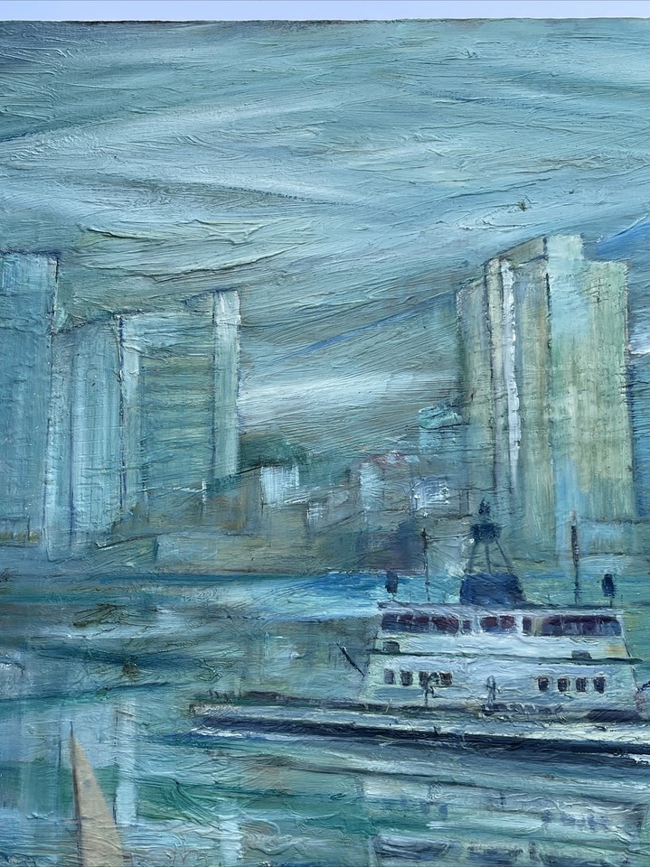 LEFLANG PAINTING MID CENTURY SAN DIEGO CALIFORNIA URBAN REGIONALISM ...