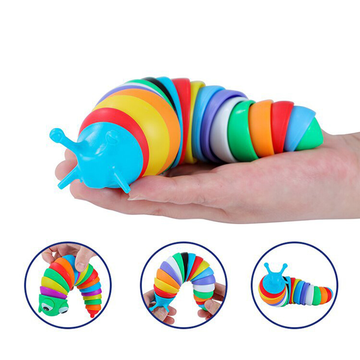 1x Fidget Slug Toy Sticky Stretch Caterpillar Decompression Sensory ...