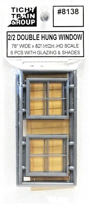 HO Scale Tichy Train Group 8138 12/12 w/Mantel Double Hung Window pkg ...