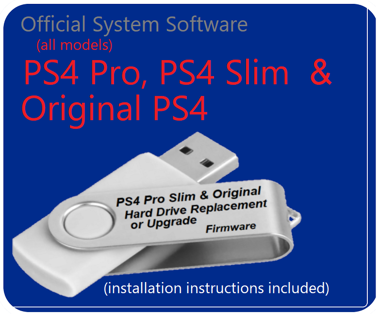 PS4 System Software Installation USB Flash Drive Latest Official ...
