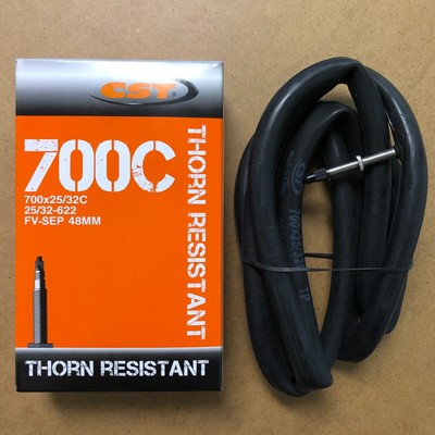 CST Bike Inner Tube 26"/27.5"/700c Presta Valve Removable Core Thorn ...