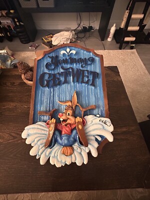 Splash Mountain Replica SIGNED BY BOB GURR "You May Get Wet" Sign | eBay
