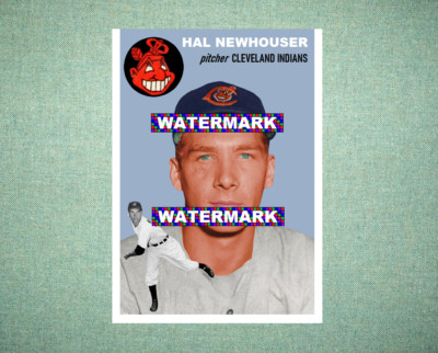 Hal Newhouser Cleveland Indians 1954 Style Custom Baseball Art Card | eBay
