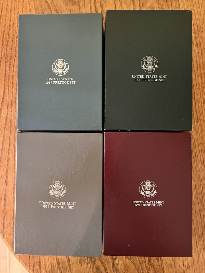 Lot of 4 Prestige Proof Sets 1987/90/91/92 | eBay