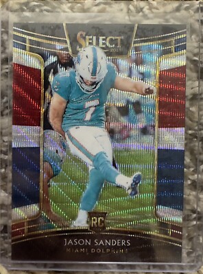 2018 Select Football Jason Sanders Rookie Tri-Color #170/199 Dolphins ...