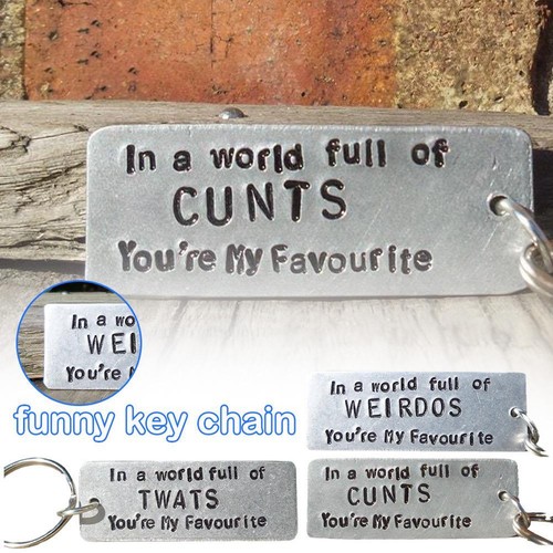in a world full of C*NT friendship funny rude novelty gift NEW keyRings ...