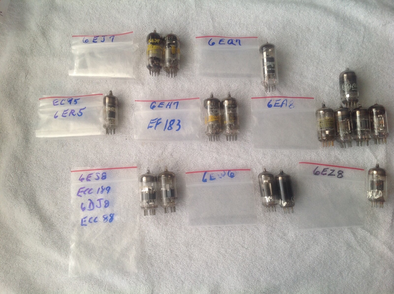 6EA8, 6DJ8, 6EH7, 6EJ7, 6EQ7, 6ER5, 6ES8, 6EZ8, 6EW6 Vacuum Tubes (16 ...