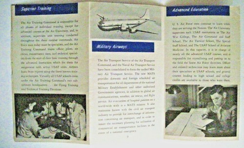 1948 Recruiting Pamphlet "Know Your U.S. Air Force Better" w/Pictures ...