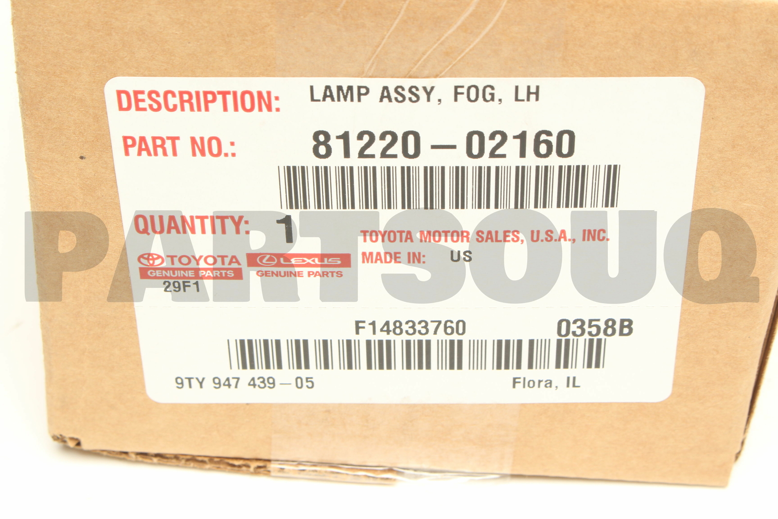 8122002160 Genuine Toyota LAMP ASSY, FOG, LH 81220-02160 | eBay