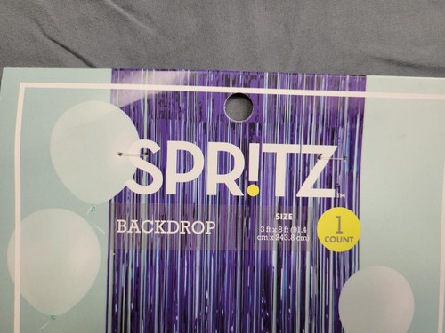Spritz Backdrop Foil Curtain Blue 3' x 8' Party Decoration Fringe ...