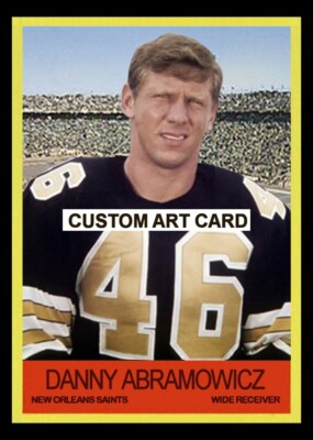 Danny Abramowicz New Orleans Saints Custom Made Football Art Card Blank ...